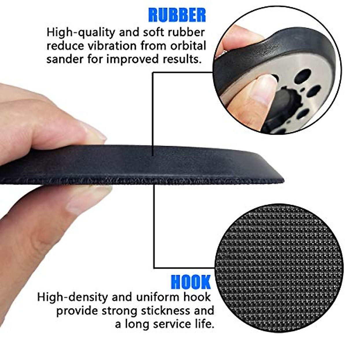 5" Hook-&-Loop Replacement Sander Pad for DeWalt DWE6423/6423K, DWE6421/6421K, DCW210B Random Orbital Sander - 5 Inch Aluminum Alloy Sanding Pad for Part Number DWE64233 & N329079 …