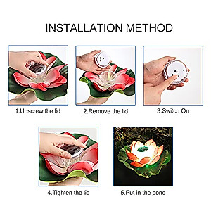 jindaaudio Solar Pool Lights, 4 Pack Floating Lotus Flower for Pool, Solar Floating Pool Lights, Waterproof LED Floating Solar Pond Light.(Colorful)