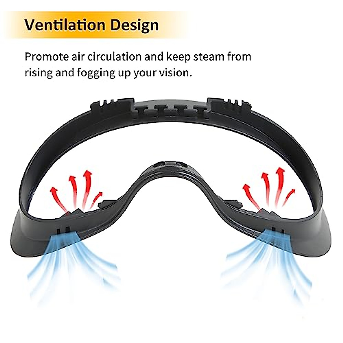 Face Cover Pad and Facial Interface Bracket for Oculus/Meta Quest 2 VR Accessories with Anti-Leakage Nose Pad