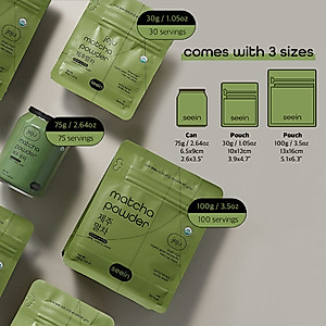 SEEIN Organic Matcha Green Tea Powder from Jeju Korea Premium First Harvest 1.06oz - USDA Certified