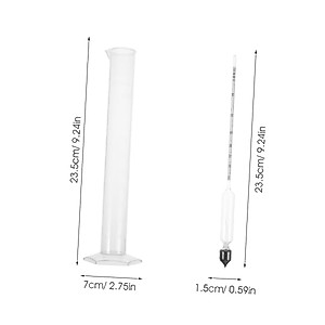 COLLBATH 1 Set Wine Making Kit Convenient Hydrometer Stills for Distilling Moonshine Reusable Measuring Tube Household Hydrometer Portable Graduated Cylinder Alcohol Supply Plastic