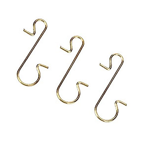 Fdit Mini 1-Inch S Hooks, Metal Hangers Hanging Hooks Multi-Purpose Metal S-Shaped Hooks for DIY Crafts Decoration, Pack of 100(Gold)