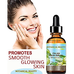 Botanical Beauty SQUALANE Italian Olive. 100% Pure Natural Undiluted Oil. 1 fl.oz- 30ml. 100% Ultra-Pure Moisturizer for Face, Skin, Body, Hair. Reliable 24/7 Skincare Protection