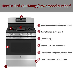 WB02X24790 Grate Rubber Feet for GE Stove Parts Rubber Grate Bumpers, Cafe Stove Top Grate Foot for GE Gas Range Parts Burner Grate Pad Replacement GE Gas Cooktop Parts Grate protectors 4Pcs