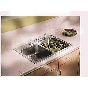 Moen 7910 Chateau Two-Handle Low-Arc Kitchen Faucet 7910, Chrome
