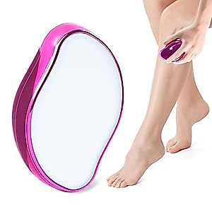 SUNFEXOY Crystal Hair Eraser,Portable Crystal Hair Remover for Women and Men Painless Exfoliation Magic Hair Eraser Hair Removal for Women Soft Smooth Silky Shiny Skin Hairo(Rose)