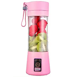 Generic Fresh Juice Portable Blenders and Mini Fruit Smoothie Milk-shake Mixer Bottle Blander Licuadora Portatil Juicer (Pink), Large