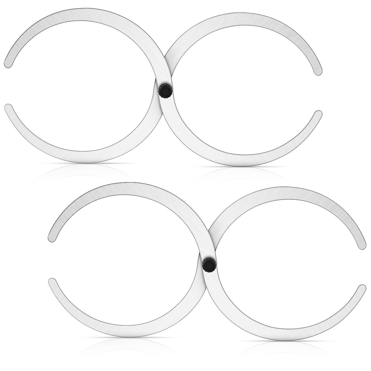 2 Pieces Double Ended Bowl Caliper Wood Turners Calipers Woodturning Calipers for Measuring Thickness Diameter, 6 to 7.9 inches