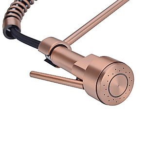 Avola Classical Kitchen Faucet,Single Handle Kitchen Sink Faucets,Copper Kitchen Faucet with Pull Down Sprayer,Rose Gold Kitchen Faucet,Spring Kitchen Sink Faucet Copper
