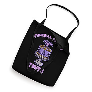 Funny Goth Birthday Funeral For My Youth Gothic Cake Bat Tote Bag
