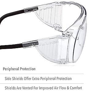 Honeywell Uvex Ultra-Spec 2000 Visitor Specs Safety Glasses with Clear Uvextreme Anti-Fog Lens (S0250X)