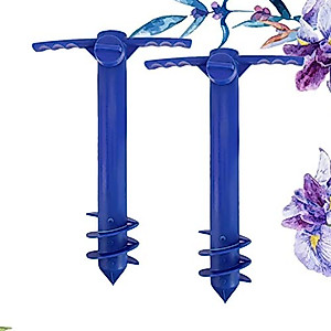 DOITOOL Beach Umbrella Sand Anchor，2Pcs Outdoor Umbrella Auger Base with Ground Anchor Screw，Umbrella Screw Anchor for Sand Beach Garden Patio - Universal & One Size Fits All