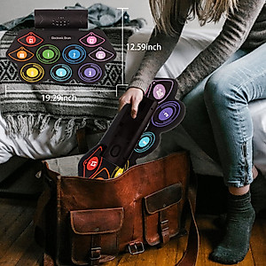 LOMUTY Electronic Drum Pad, 9 Pads Rollable Drum Practice Pad Kit Portable Electronic Drum Set for Kids Teens and Adults Beginners, Dual Built-in Stereo Speakers Digital Drum Pad Christmas Gifts