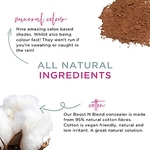 Boost N Blend Hair Volumizer for Women - Scalp Concealer Powder and Cotton Fibers for Thinning Hair (25g/0.88oz)