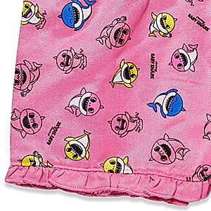 Pinkfong Baby Shark Toddler Girls Graphic T-Shirt and Shorts Outfit Set Pink/White 3T
