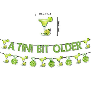 LlifetimeU Martini Party Decorations, A Tini Bit Older Birthday Decor with Green Martini Balloon, Tiny Bit Older Party Decor for Bachelorette Party Decoration