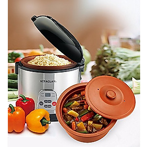 VitaClay VF7700-8 Chef Gourmet 8-Cup Rice and Slow Cooker