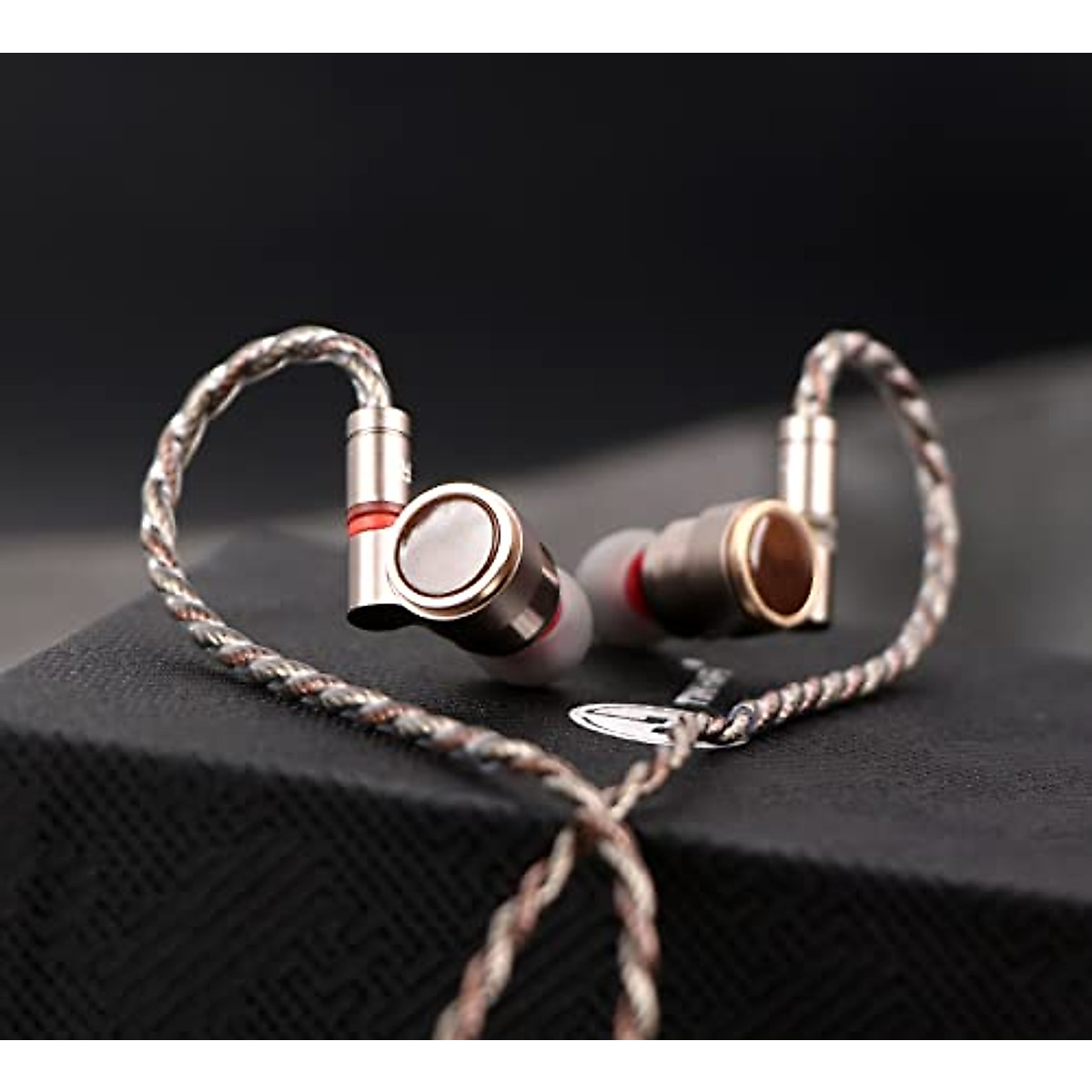 Linsoul TINHIFI T4 Plus 10mm Magnetic CNT Driver in-Ear Monitor with N54 Circuit, CCAW Voice Coil, Metal Case, Wood Faceplate, Detachable Silver-Copper Cable for Audiophile Musician