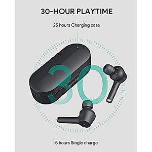 Aipower K01 True Wireless Earbuds Bluetooth 5.0 with 30H Playtime, IPX5 Waterproof, Volume Control, Hands-Free Wireless Headphones Single/Twin Mode