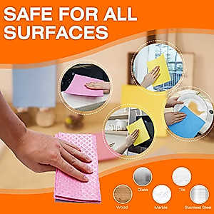 DR DAPPER Swedish dishcloths for Kitchen, Swedish Dish Towels & Cellulose Sponge Cloth, Reusable Paper Towels & Dish Clothes for Washing Dishes, Absorbent Kitchen Towels, Made in Sweden, Eco-Friendly