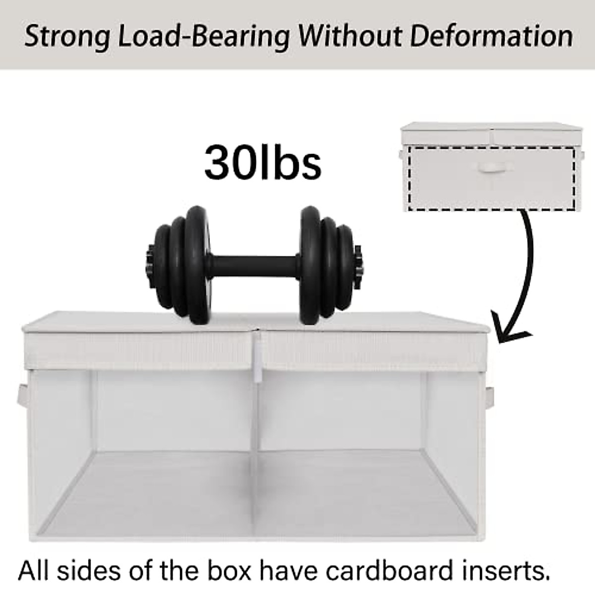 StorageWorks 2-Pack Storage Baskets for Shelves + 65L Storage Box