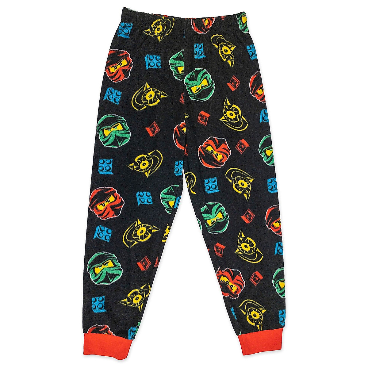 LEGO Ninjago Boys Pajama Set, Kai & Lloyd with Matching Cozeez Slippers, Black, Size 4/5