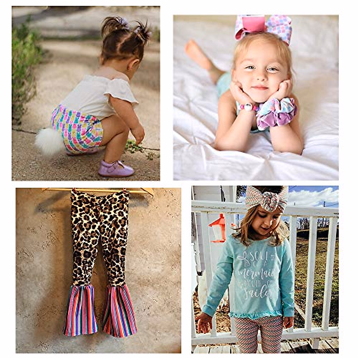 David accessories 7Pcs Mixed Style Bullet Liverpool Textured Fabric Set 4 Way Stretch Spandex Knitting Fabric by Half Yard for Head Wrap Hair Bows Making (Set)