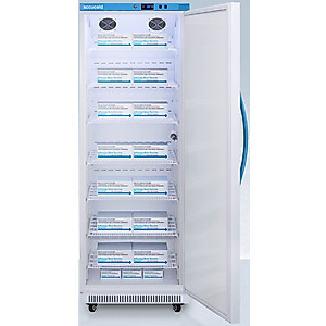 Summit Appliance ARS18PV Performance Series Pharma-Vac 18 Cu.Ft. Upright All-refrigerator for Vaccine Storage with Silver-ion Handle, Keyed Lock and Hospital Grade Cord with 'Green Dot' Plug, White