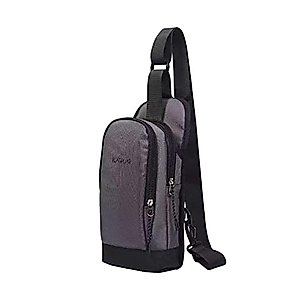 Crossbody sling chest bag shoulder backpack for casual hiking dark grey
