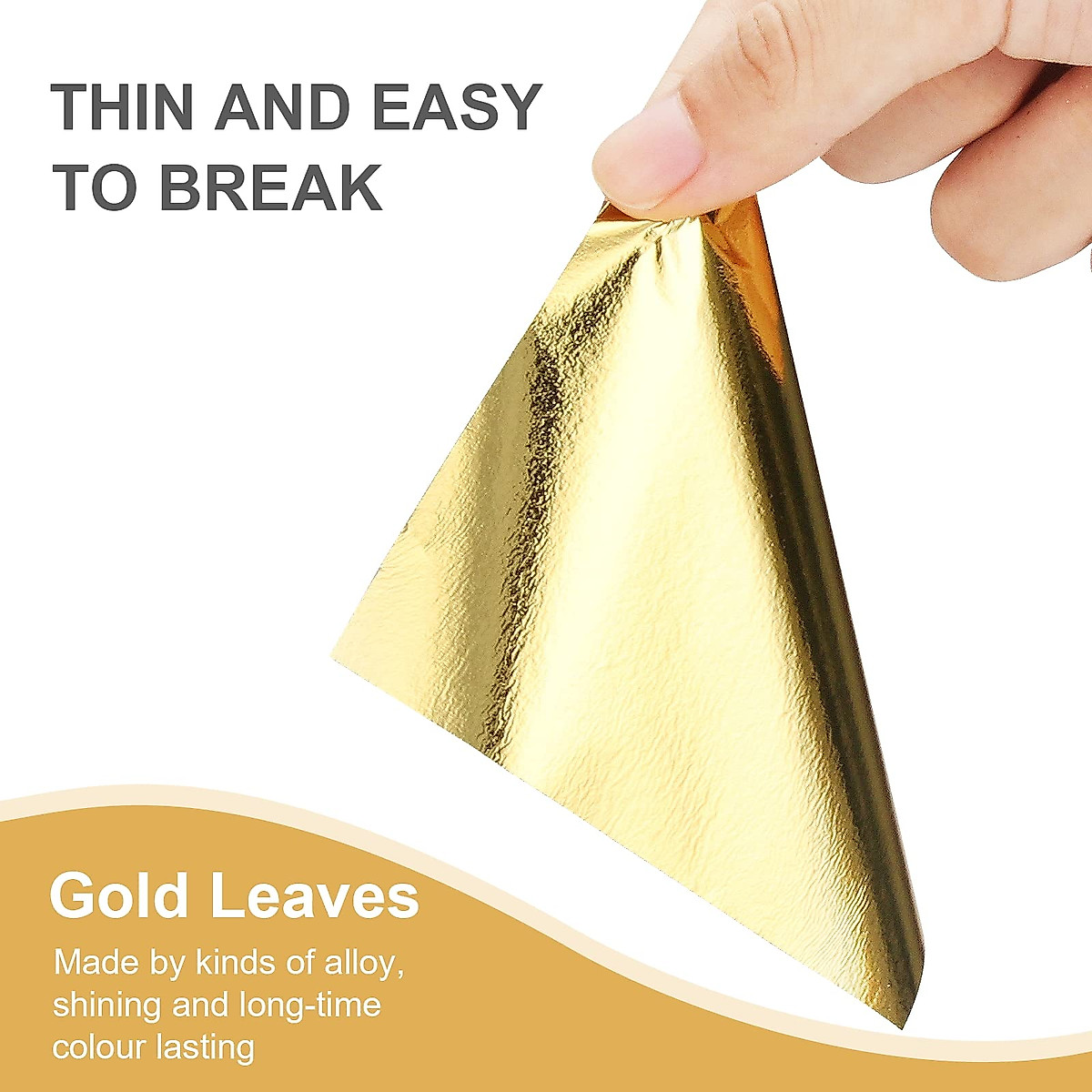 200pcs BUBIMON Imitation Rose Silver Gold Leaf Sheets Gold Foils Sheets Nail Foil for Paint, Resin, Nails, Jewelry, Slime, Arts, Gilding Crafting, Decoration, Sculpture, Furniture