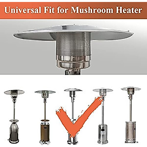 2 Units Patio Heater Heat Reflector Shield, Replacement Dome Part for Outdoor Heaters Outdoor Propane Heater Replacement Aluminium Top
