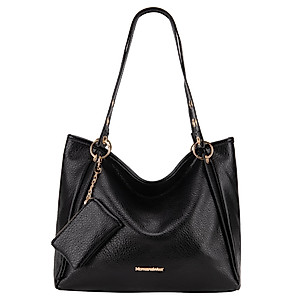 Montana West Large Tote Bag for Women Purses and Handbags Shoulder Bag with Removable Coin Pouch,MWC2-187BK