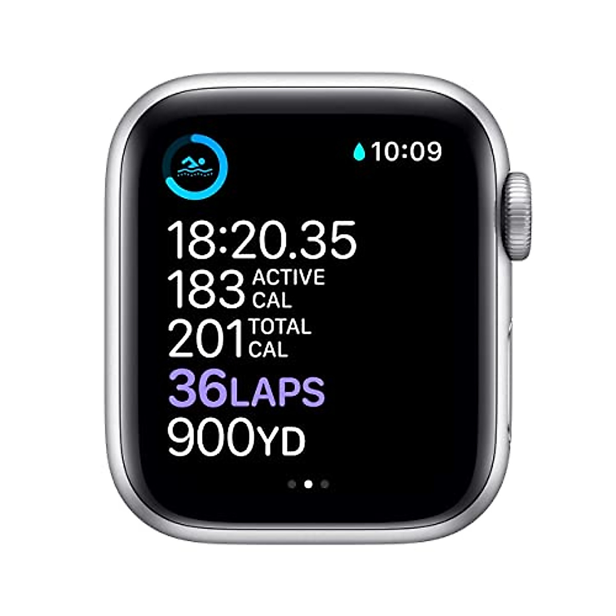 Apple Watch Series 6 (GPS, 40mm) - Silver Aluminum Case with White Sport Band (Renewed)