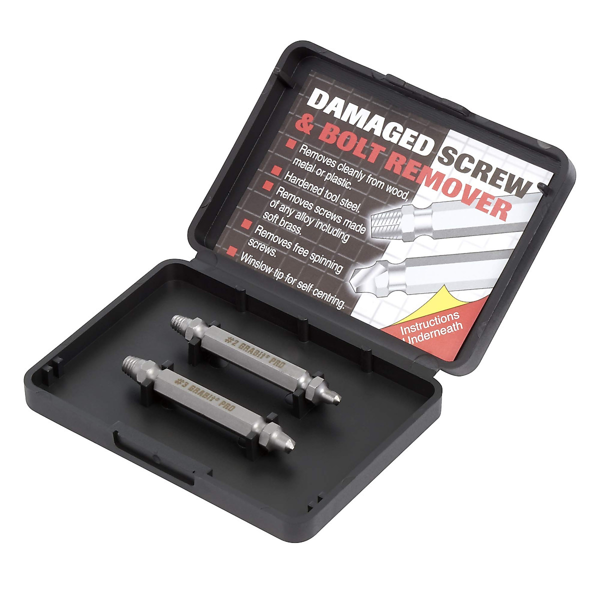 Trend Advanced Damaged Screw Remover Set, Pack of 2, Sizes No.2 & No.3, High Speed Steel Bits, GRAB/SE1/SET