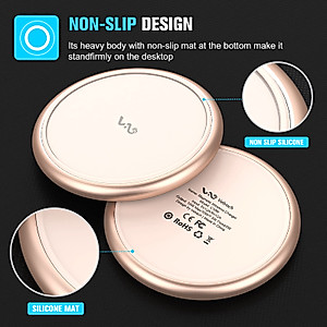 Magnetic Wireless Charger, Vebach Fast Aluminum Wireless Charging Pad with Detachable Cable Compatible with iPhone14/14plus/ 13/13 Pro/13 Pro Max/13 Mini, 12/12 Pro/12 Pro Max, AirPods 3 2 Pro etc