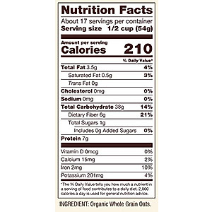 Bob's Red Mill Gluten Free Organic Old Fashioned Rolled Oats, 2 Pound (Pack of 1)