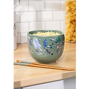 Silver Buffalo Harry Potter Fantasy Floral Ceramic Ramen Bowl Standard