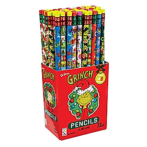 Raymond Geddes Dr. Seuss Grinch Pencil Display of 72, (70487)