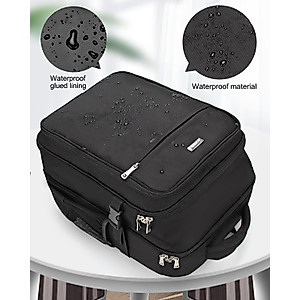 MONSTINA Barber Travel Backpack,16.5" Large Makeup Train Case for Hairdresser,Professiona Hairstylist Organizer Hairdressing Tool Box,Insulated Compartment,USB External Charging