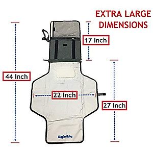 Diaper Portable Changing Pad - Baby Diaper Bag Clutch - Travel Diaper Changing Pad Kit Essentials for Newborn Girls & Boys