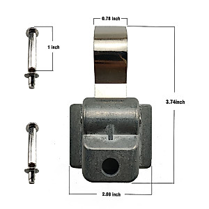 RV Awning Rafter Rivet Slider Asm, RV Camper Trailers Motorhome Awning Sunshade Arm Parts, for Automatic Roll-up Awning and Keeps Canopy Tensioned and Stabilizes, with 4 Rivets and Caps- 2 Packs