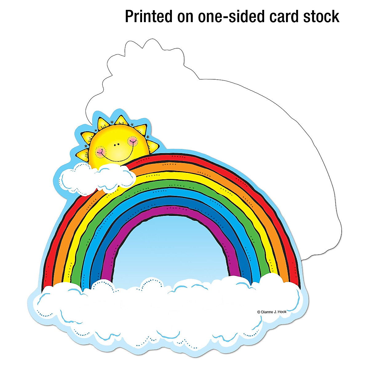 Carson Dellosa Rainbow Cutouts, 36 Sunny Rainbow Cutouts for Bulletin Board, Spring Décor & Classroom Décor, St Patricks Day Classroom Cut-outs, Cutouts for Classroom Spring Bulletin Board Decorations