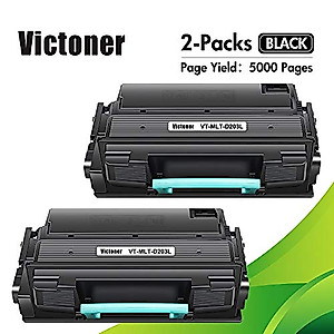 Victoner Compatible Toner Cartridge Replacement for Samsung 203L MLT D203L MLT-D203L MLTD203L Proxpress M3320ND M3870FW M4020ND M3370FD M3820DW M4070FR M4070FX Printer (Black, 2-Pack)