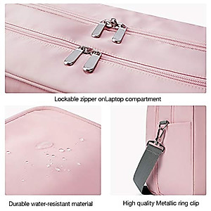 Weekender Bags for Women, BAGSMART Travel Duffle Overnight Personal Item Bag with Shoe Bag for Essentials (Pink, 27L)