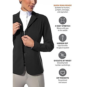 Kerrits Stretch Competitor Koat 4-Snap Black Size: XL