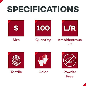 Dealmed Medical Exam Gloves – 100 Count, Cream Color, Small Latex Exam Gloves, Disposable, Professional Grade Latex Gloves, Multi-Purpose Use Medical Gloves for a First Aid Kit and Medical Facilities