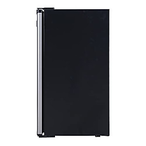 RCA RFR322 Mini Refrigerator, Compact Freezer Compartment, Adjustable Thermostat Control, Reversible Door, Ideal Fridge for Dorm, Office, Apartment, Platinum Stainless, 3.2 Cubic Feet