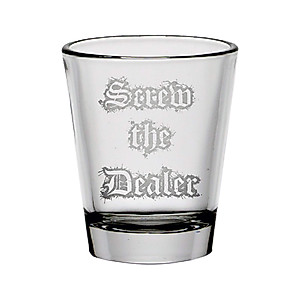 Euchre Screw The Dealer Shot Glass (Clear)