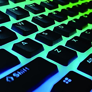 ROZELLA HOME Pudding Keycaps PBT Double- Shot OEM Profile ANSI Layout Compatible 60 61 87 TKL 104 108 Percent Mechanical Gaming Keyboard (Cyan)