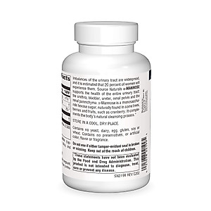 Source Naturals D-Mannose, Potent Urinary Tract & Bladder Health Support*, 500mg - 120 Capsules